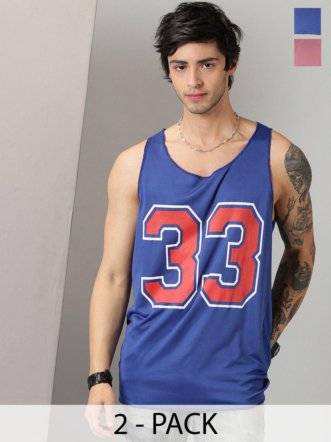 Buy Rodzen Men Pack Of 2 Printed Tank Vests - Innerwear Vests for Men ...