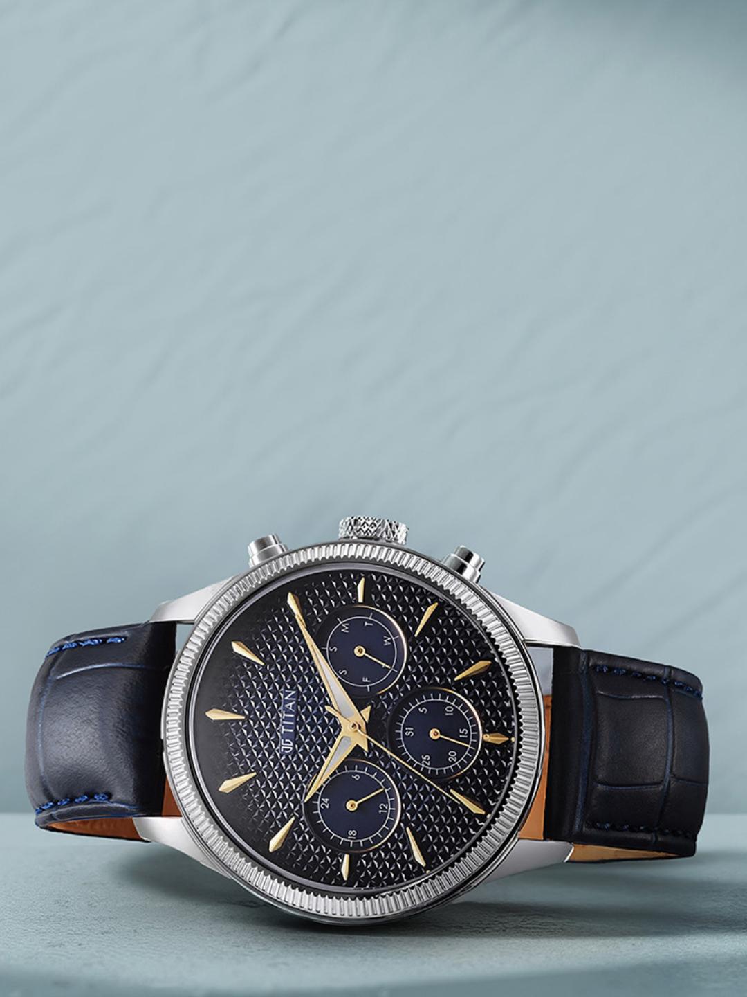 Buy Titan Men Dial & Leather Straps Analogue Watch 1805SL13 - Watches ...