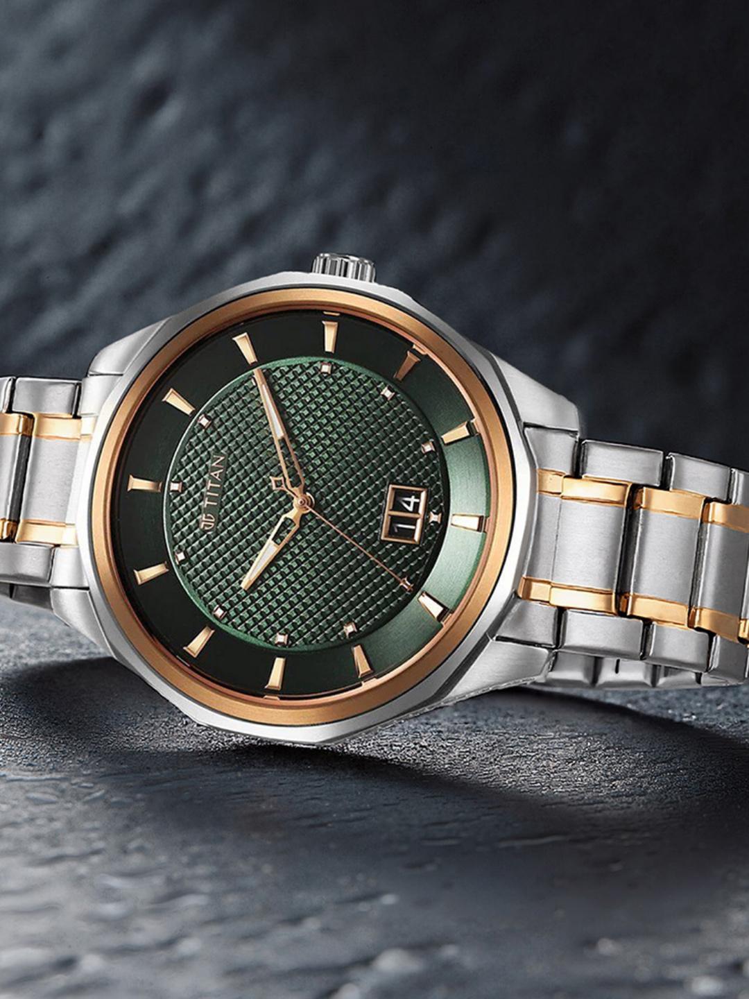 Buy Titan Regalia Opulent Quartz Analog With Green Dial Watch For Men ...