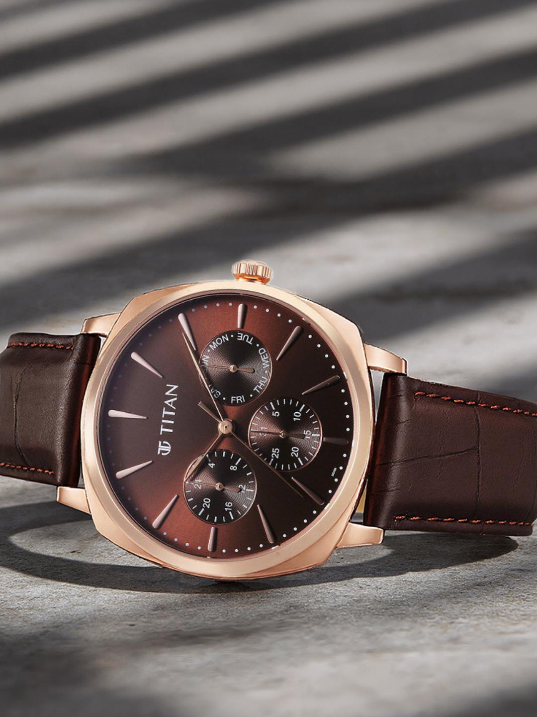 Buy Titan Classique Suave Multifunction Analog With Brown Dial Watch ...