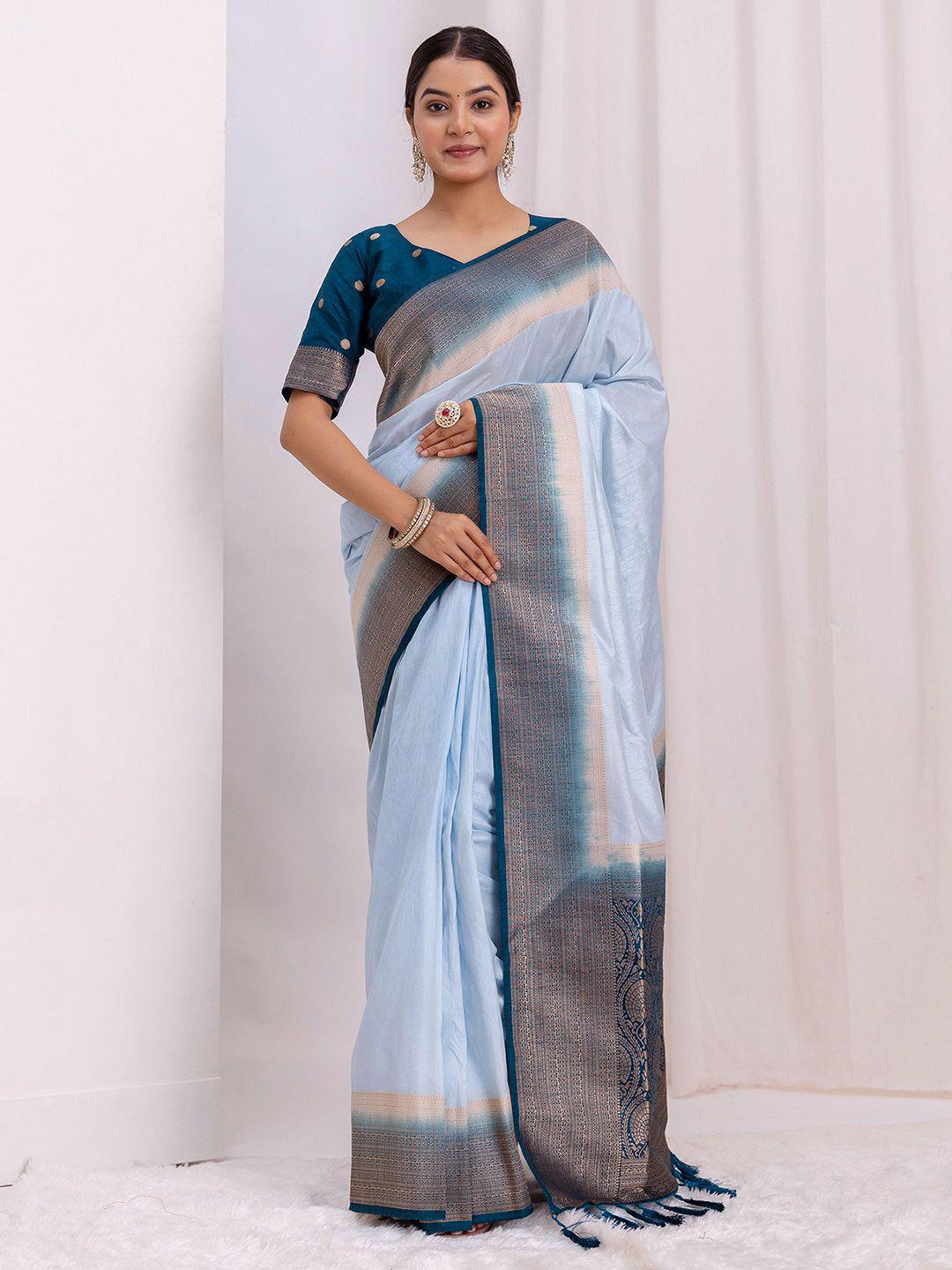 Buy Satrani Woven Design Border Saree - Sarees for Women 36078070 | Myntra