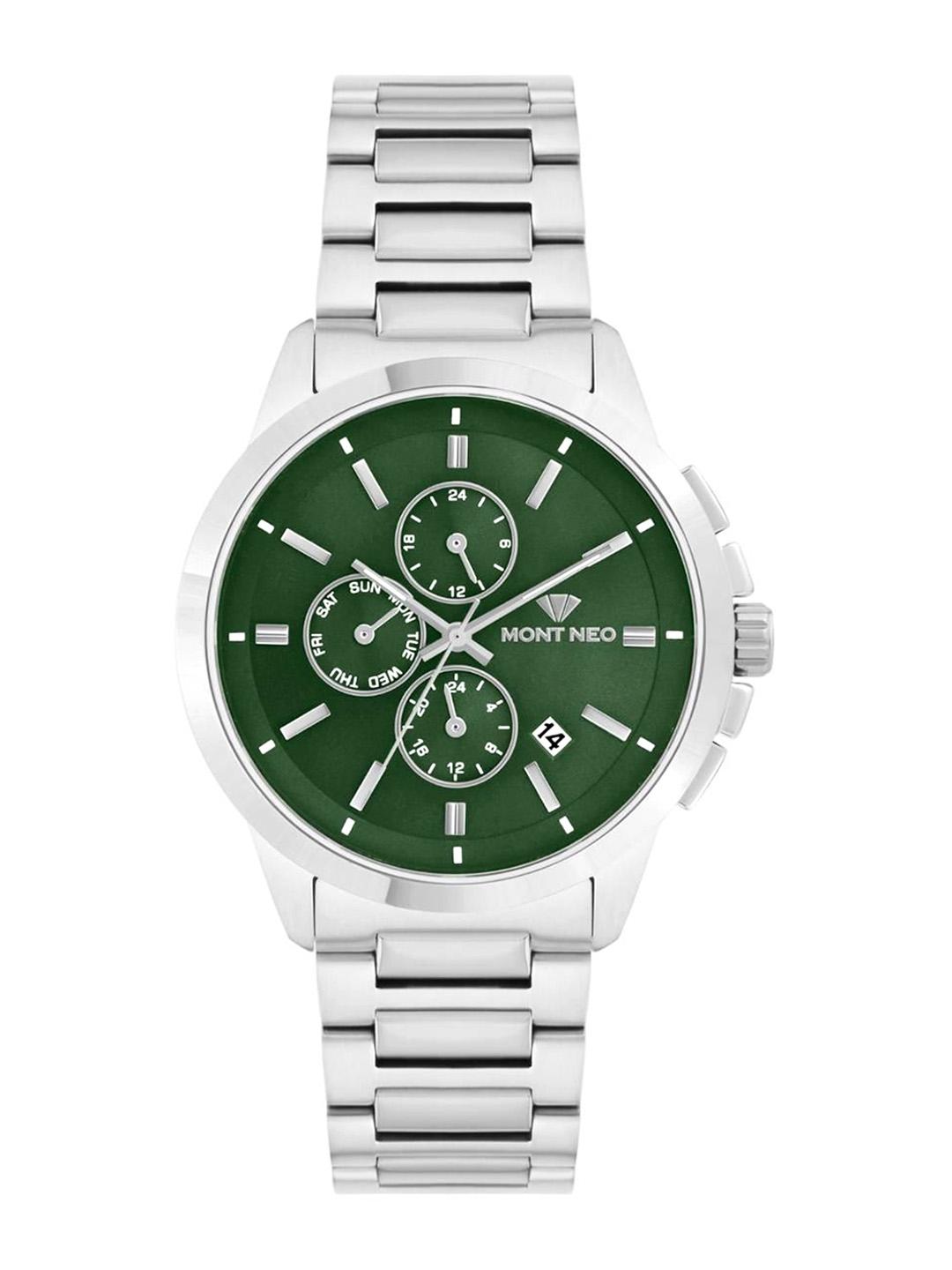 Buy MONT NEO Men Round Dial & Stainless Steel Bracelet Style Analogue ...