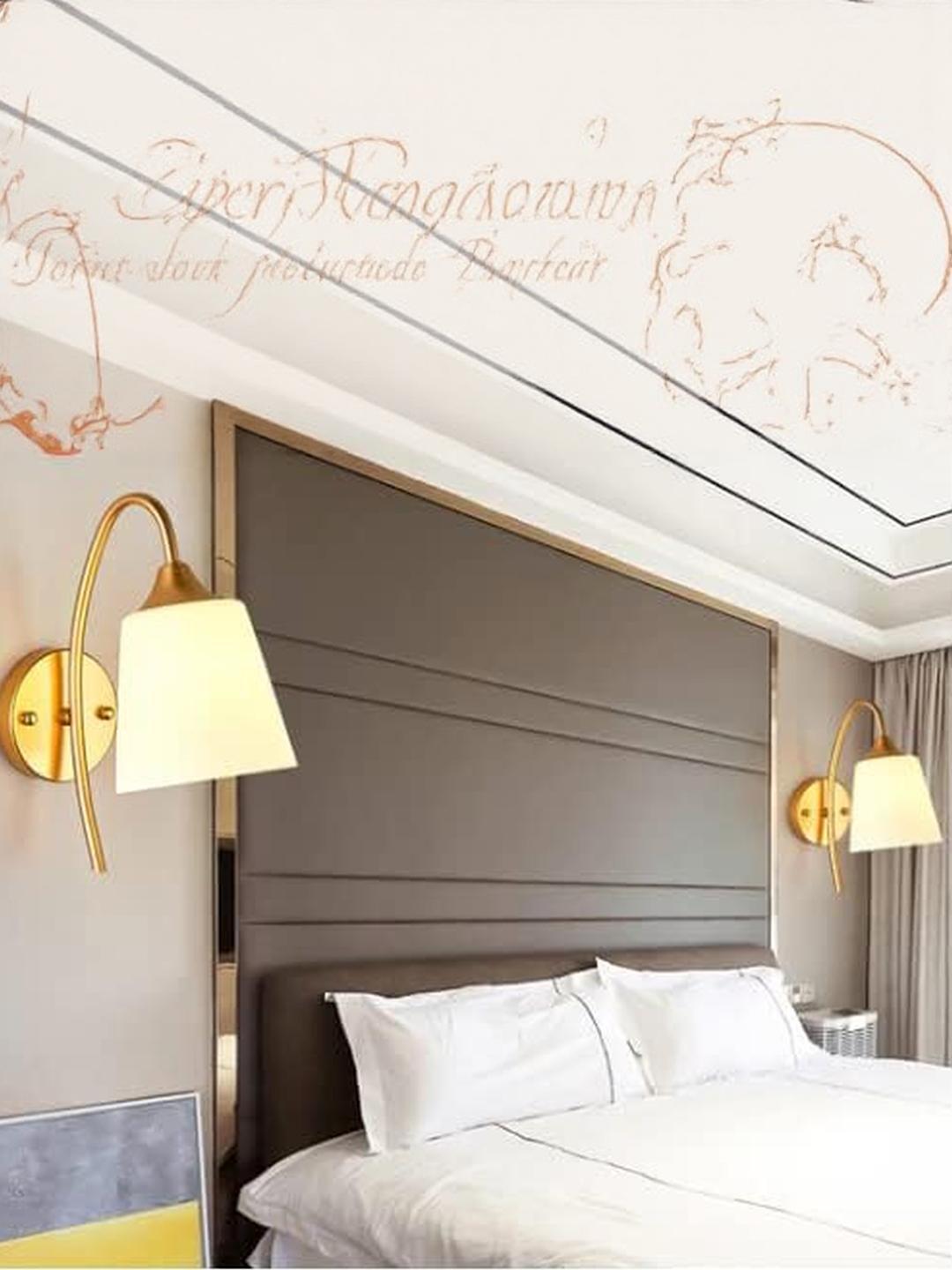 Buy SWIATLO Gold Toned Metal Wall Lamps - Wall Lamps for Unisex ...