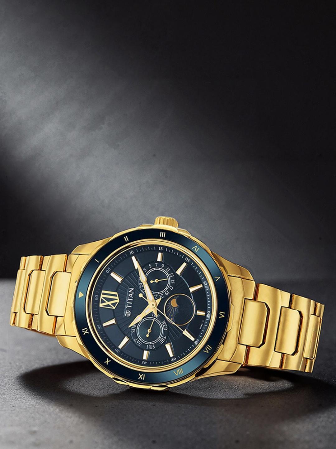 Buy Titan Regalia Premium Multifunction Analog Emerald Green Dial Watch ...