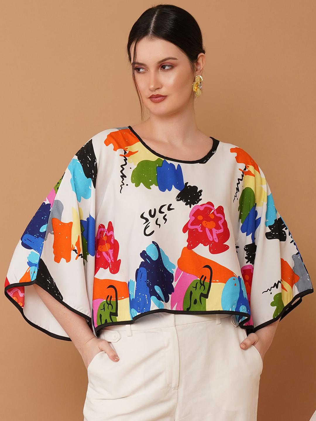 Buy Moda Rapido Women Cape Sleeves Cape Top - Tops for Women 35326961 ...