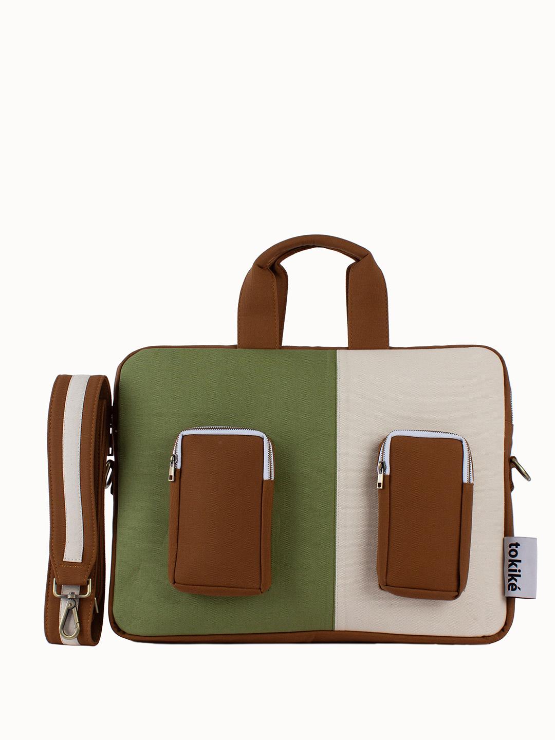 Buy Tokike Unisex Colourblocked Laptop Bag - Laptop Bag for Unisex ...