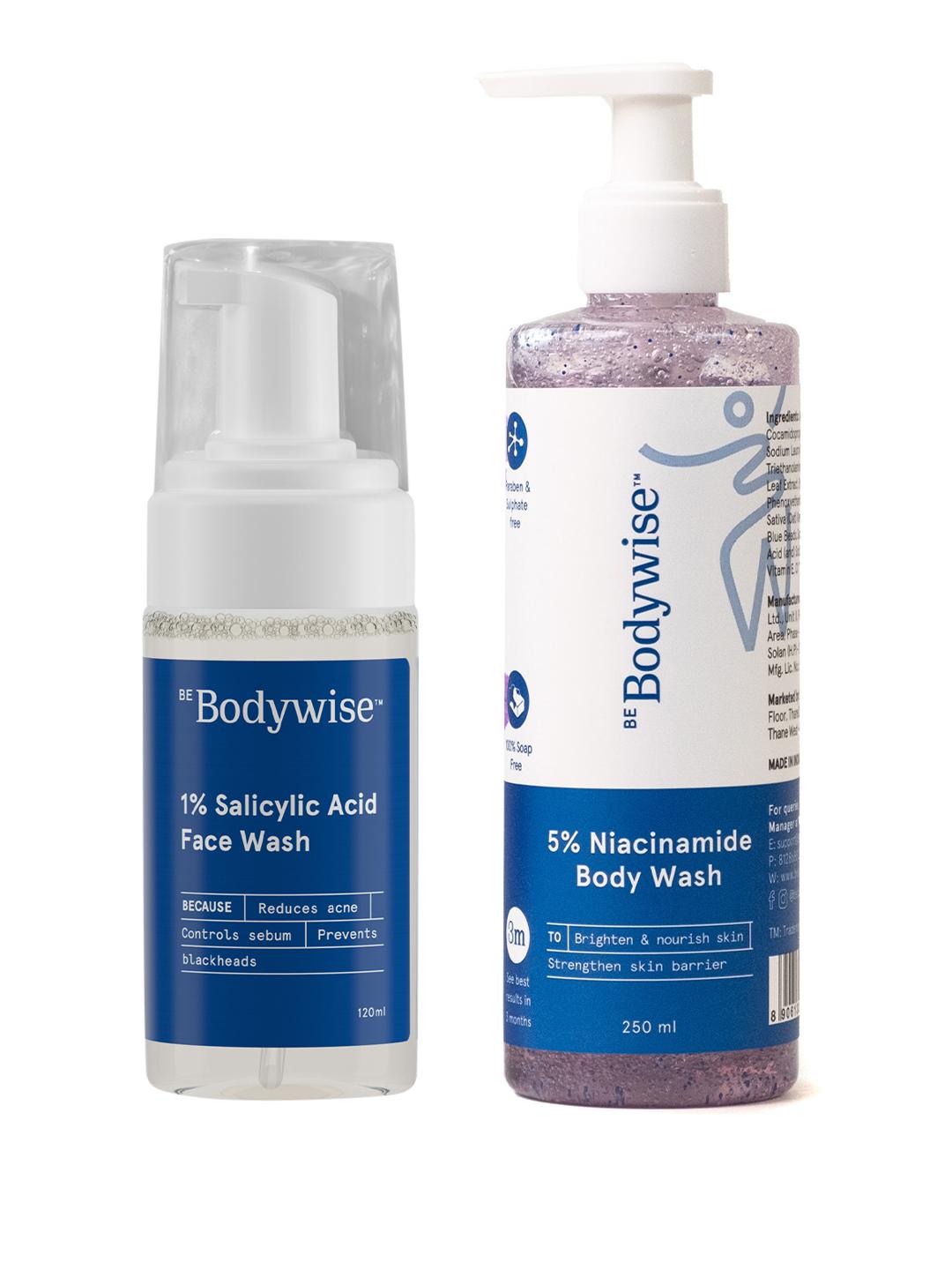 Buy Be Bodywise Set Of 1% Salicylic Acid Face Wash 120ml & Niacinamide ...