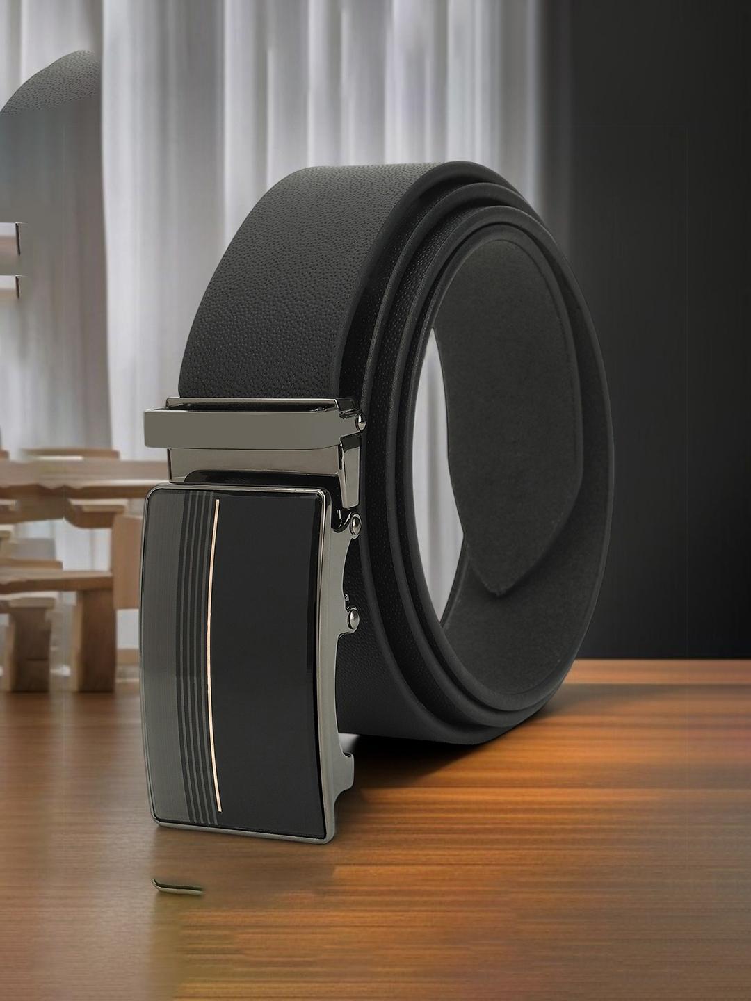Buy The Roadster Lifestyle Co Men Textured Genuine Leather Formal Belt ...