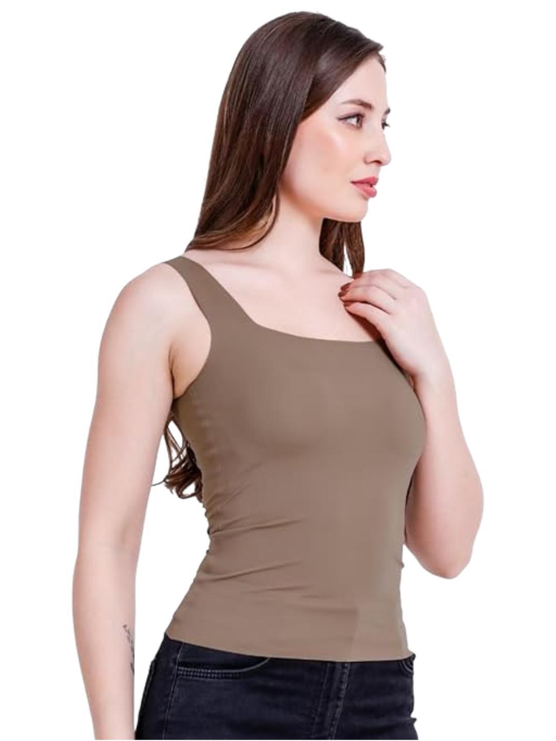 Buy Kilvis Brown Nylon Lightly Padded Camisoles - Camisoles for Women ...