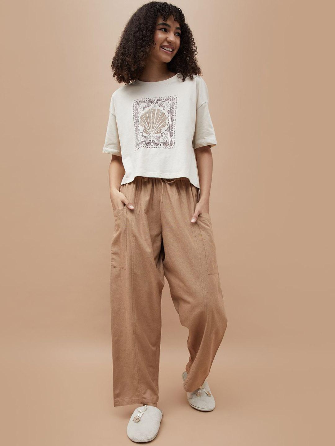 Buy Ginger By Lifestyle Women Graphic Printed Night Suit - Night Suits ...