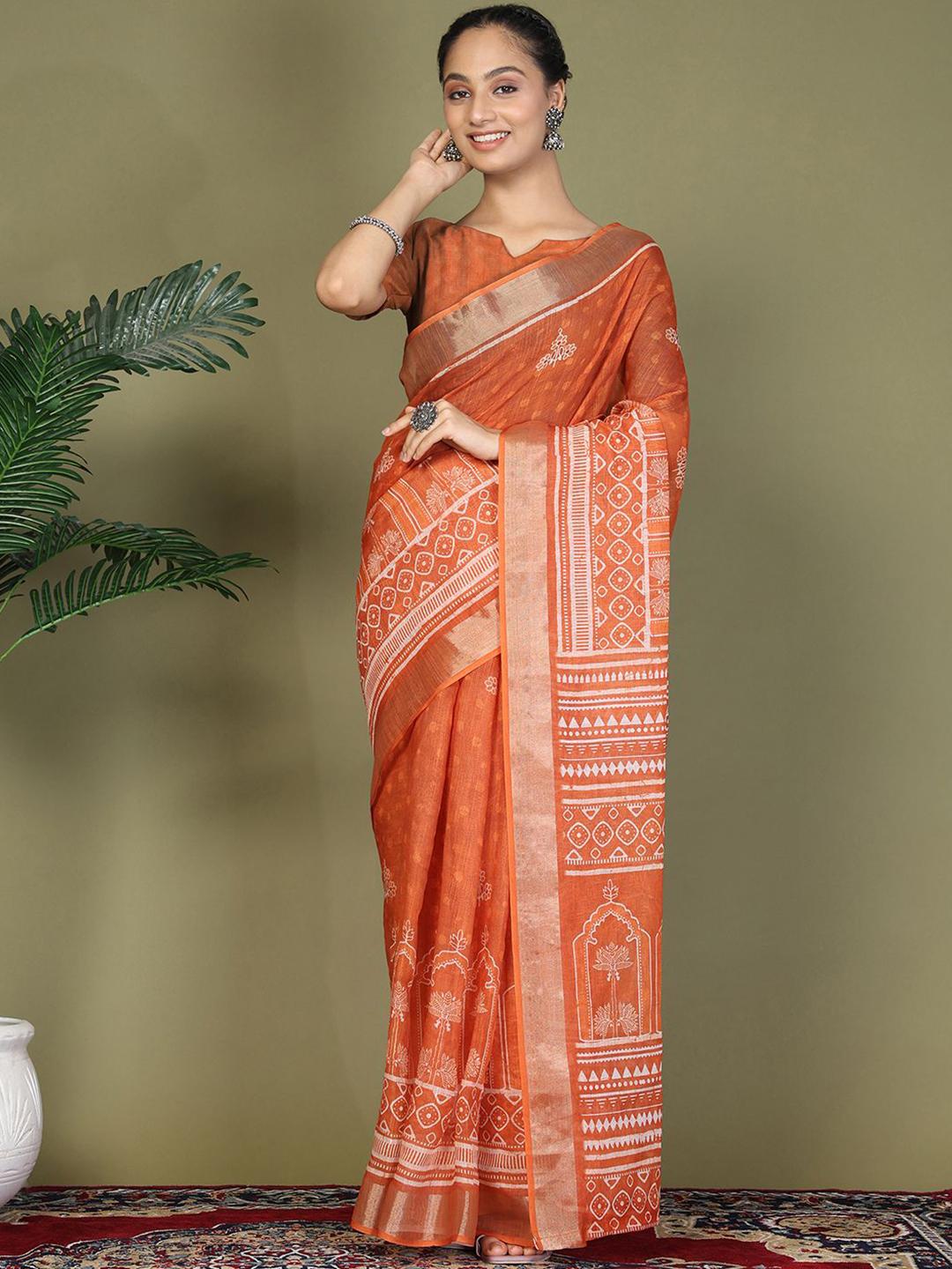 Buy Astita Printed Ready To Wear Saree With Pocket & Inner Lining ...