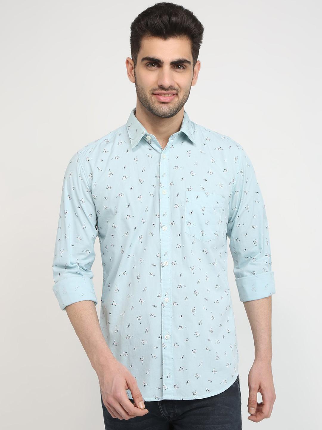 Buy Parx Conversational Printed Pure Cotton Slim Fit Shirt - Shirts for ...