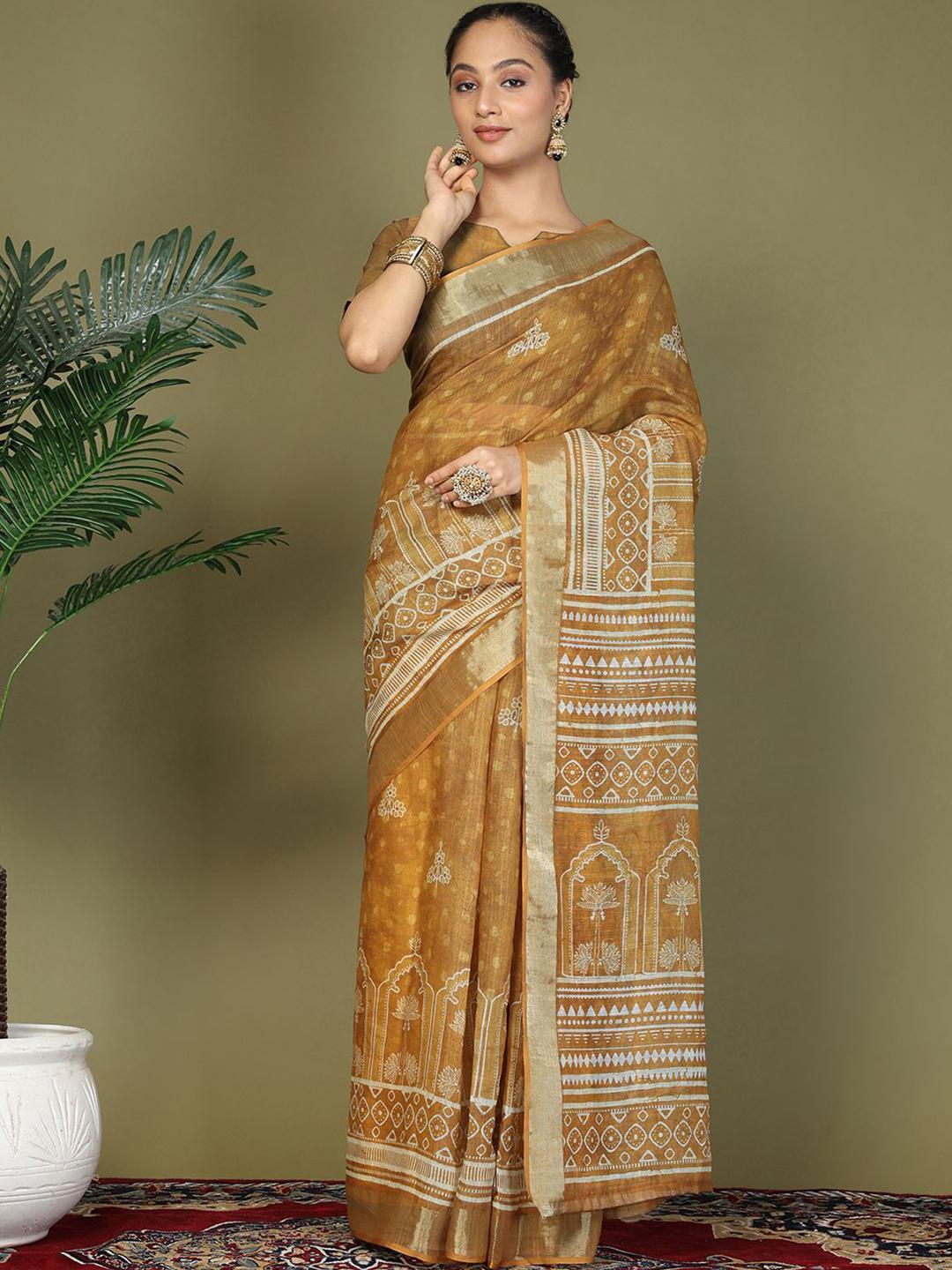 Buy Astita Printed Ready To Wear Saree With Pocket & Inner Lining ...