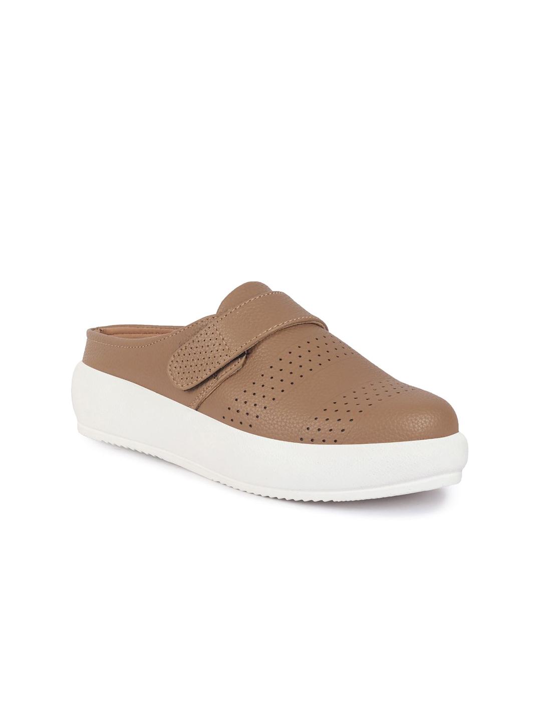 Buy FAUSTO Women Height Enhancer Perforations Lightweight Mules ...