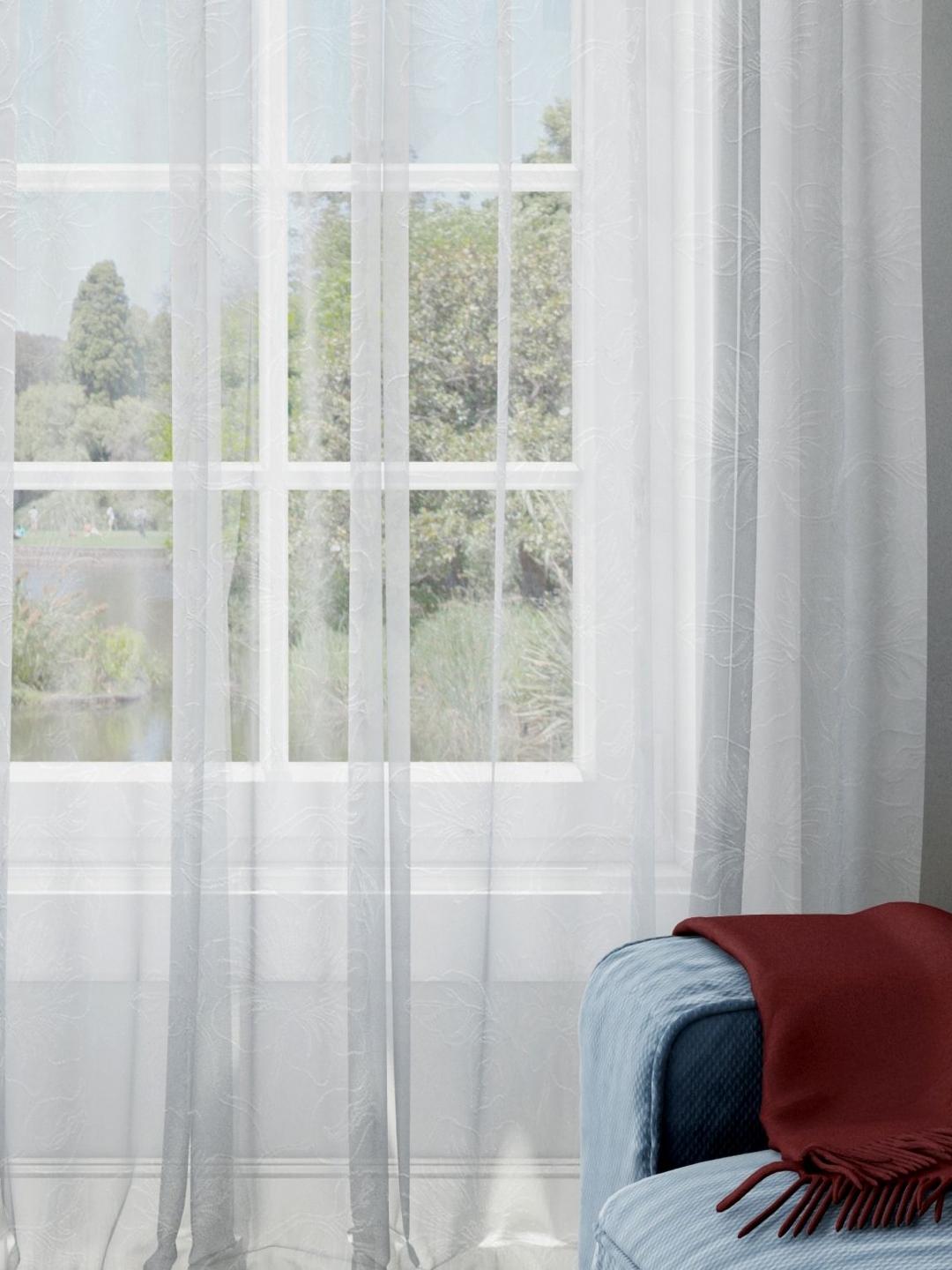 Buy Parda Online White Sheer Long Door Curtain - Curtains And Sheers ...
