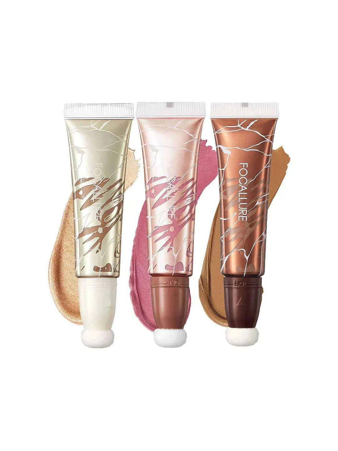Buy FOCALLURE Set Of 3 Perfect Blending Blush SE05 Hard Love - Blush ...