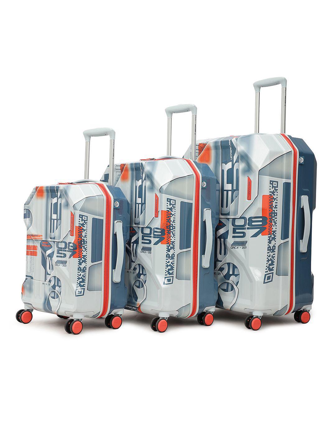 Buy Uppercase Delta Set Of 3 Textured Hard Sided Trolley Bags - Trolley ...