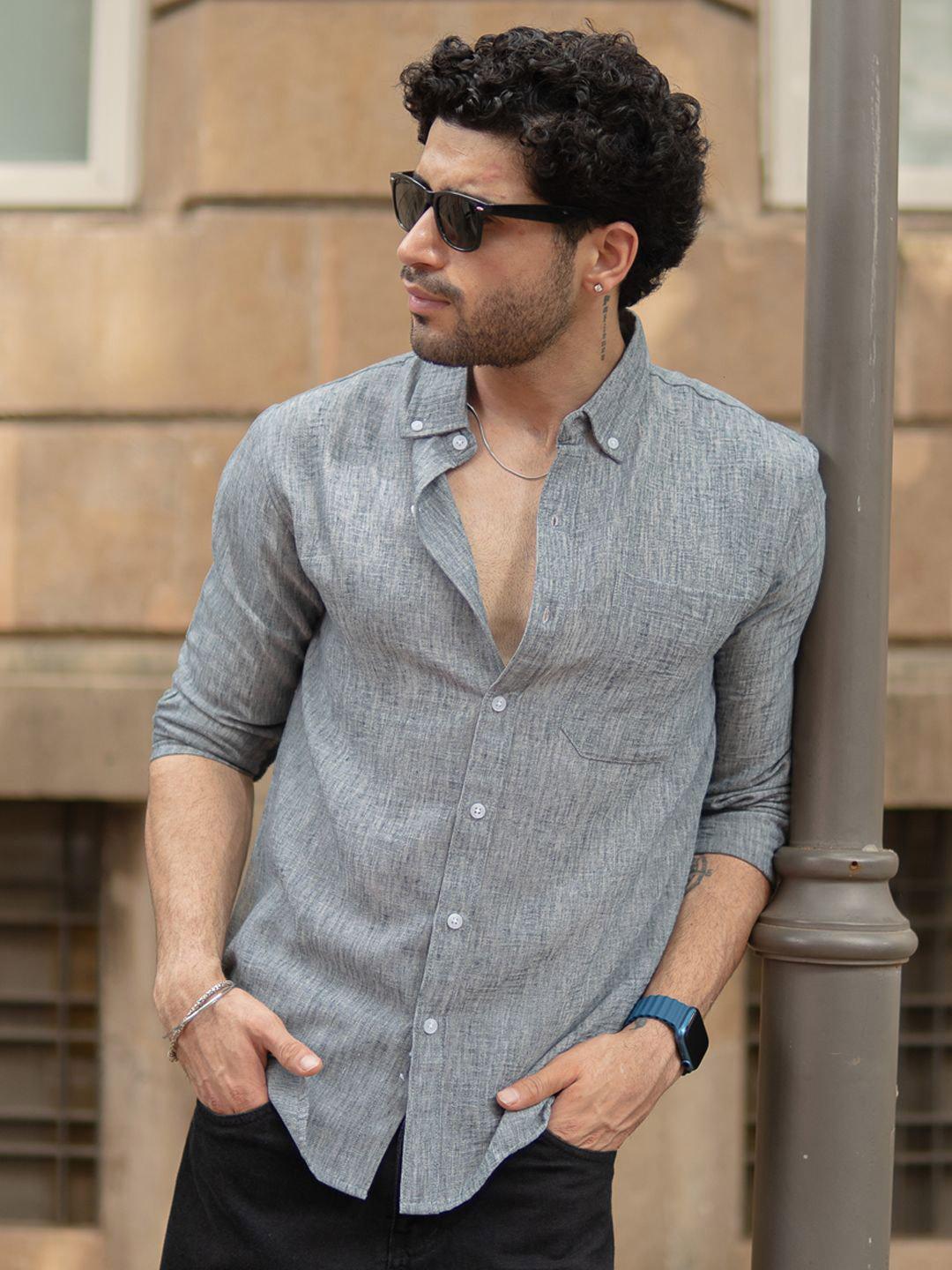Buy Powerlook Textured Long Sleeves Shirt - Shirts for Men 35359826 ...