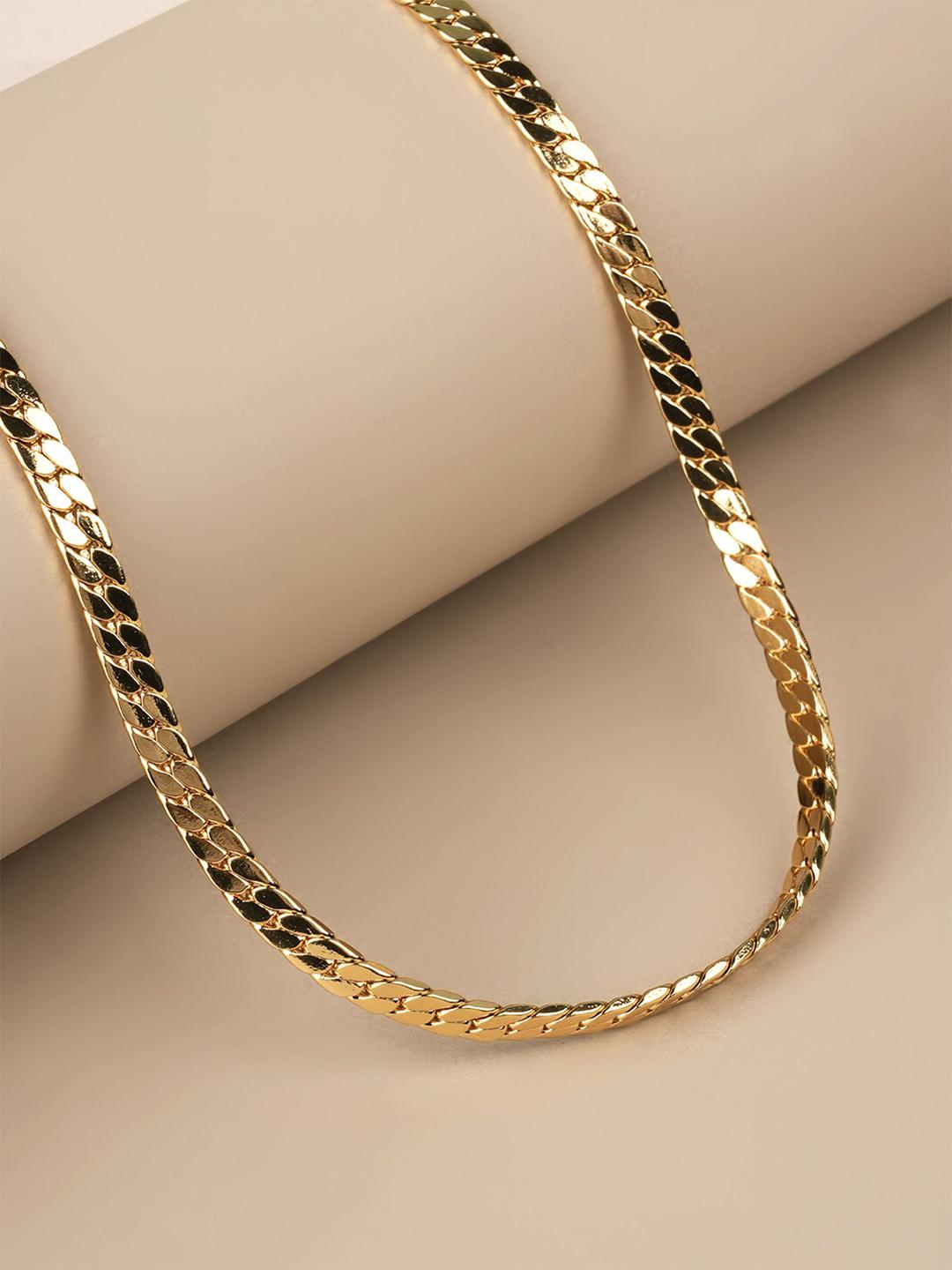 Buy PALMONAS Men Gold Plated Stainless Steel Waterproof & Anti Tarnish ...