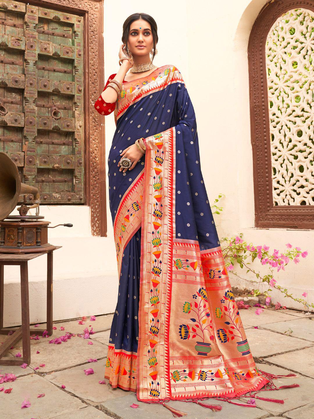 Buy Astita Woven Design Zari Paithani Saree - Sarees for Women 35411403 ...