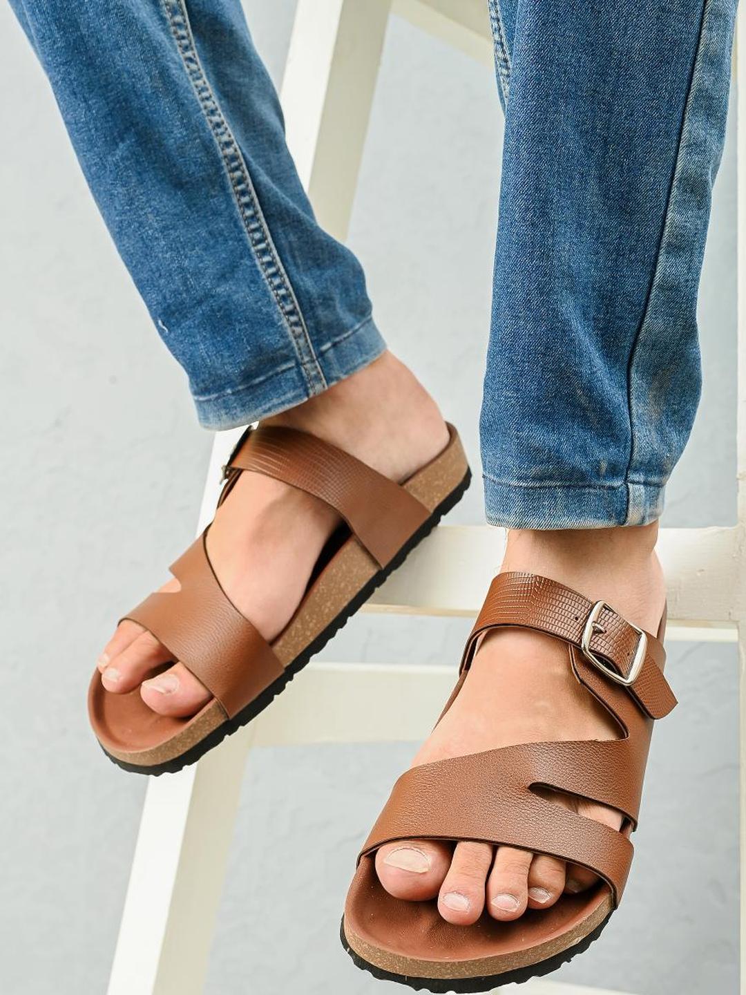 Buy Appelon Men Tan Sandals - Sandals for Men 35454101 | Myntra