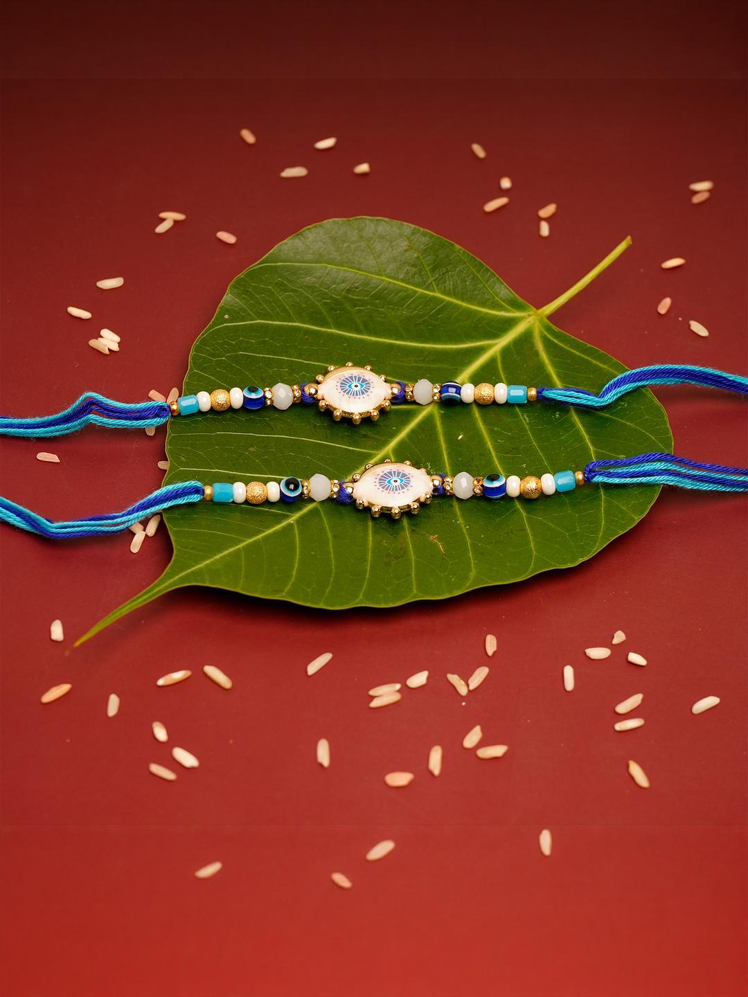 Buy Traditional Evil Eye Premium Rakhi Pack Of 2 - Rakhi for Unisex ...