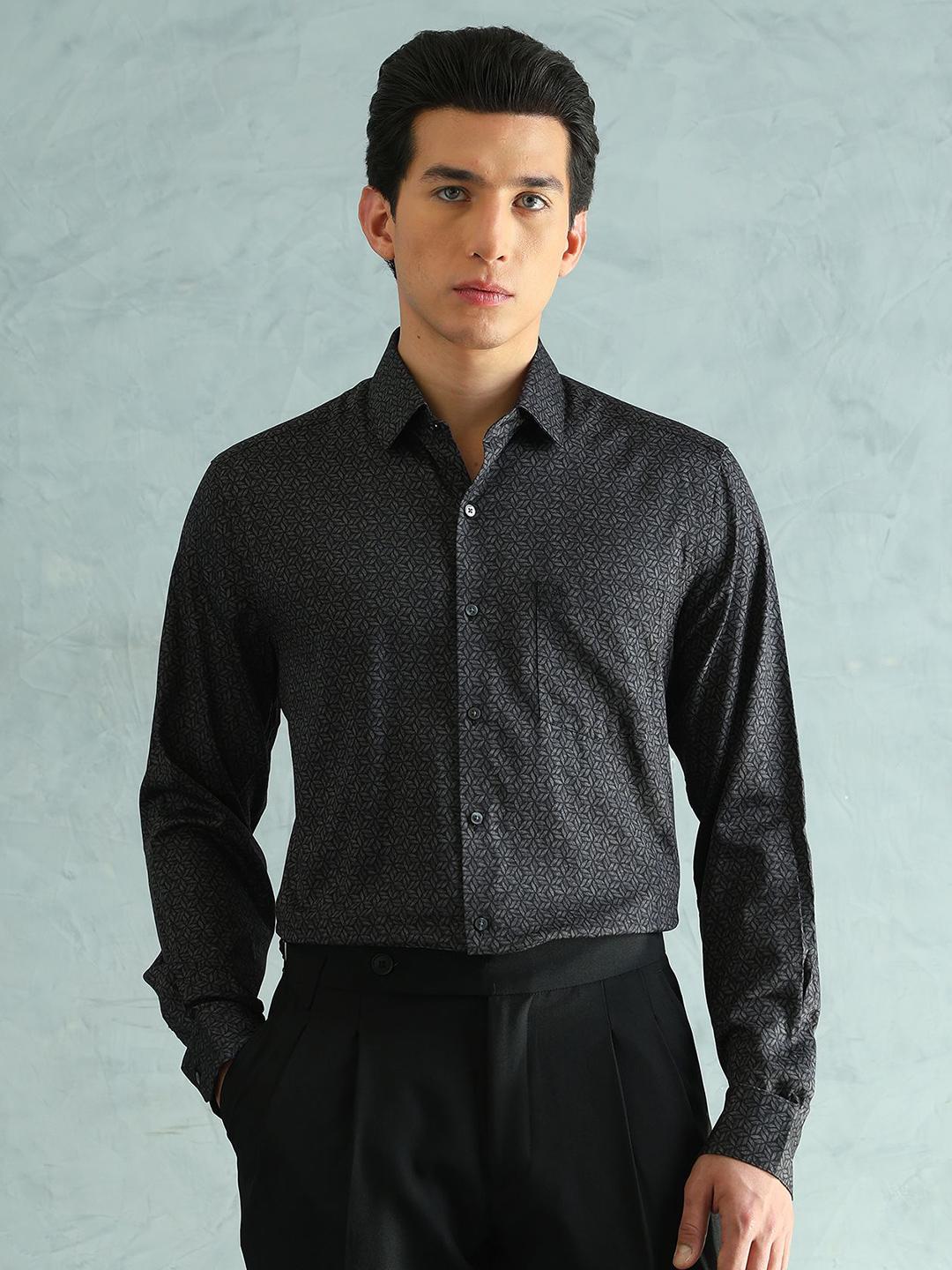 Buy Arrow Men Smart Slim Fit Printed Shirt - Shirts for Men 35437274 ...