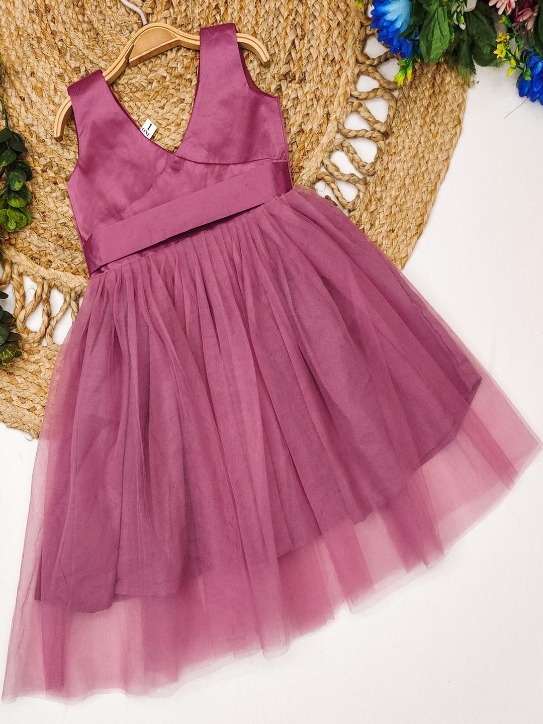 Buy Tejam Kids Girls Embellished V Neck Dresses - Dresses for Girls ...