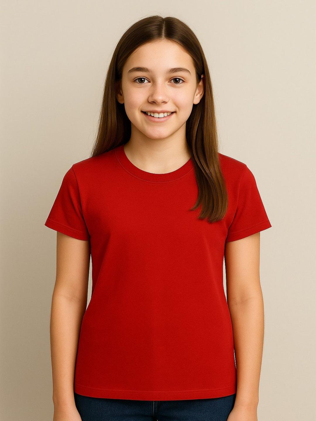 Buy SINI MINI Girls Round Neck Short Sleeves T Shirt - Tshirts for ...