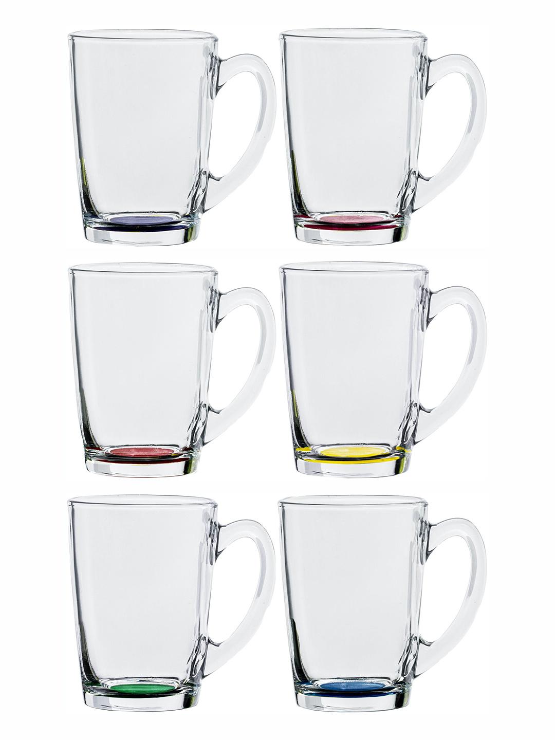 Buy Luminarc Transparent & Blue 6 Pieces Clear Glass Mug 320ml Each ...