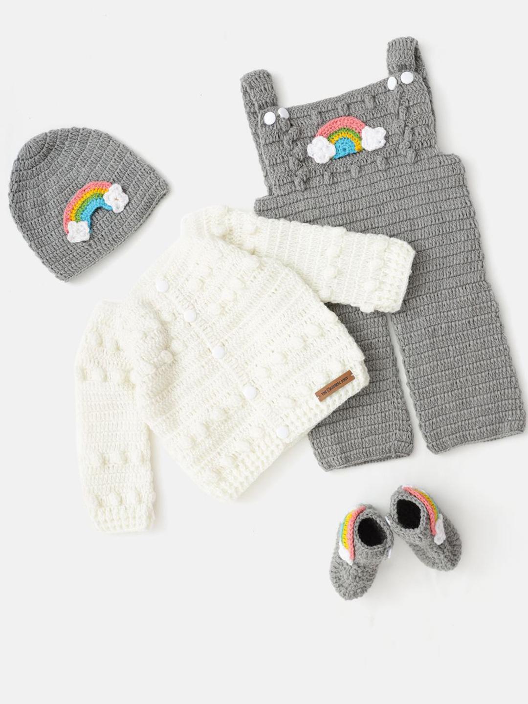 Buy The Original Knit Kids 4Pcs Self Design Baby Apparel Gift Set ...