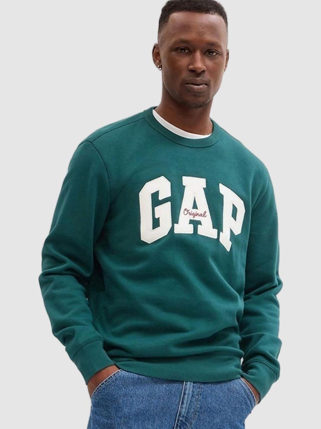 Buy GAP Men Brand Logo Printed Crew Neck Sweatshirt - Sweatshirts for ...