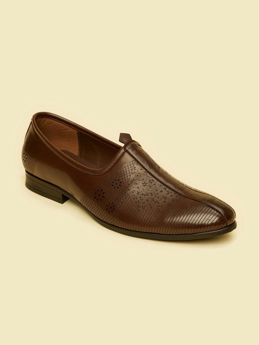 Buy Manyavar Men Woven Design Mojaris - Casual Shoes for Men 34817113 ...