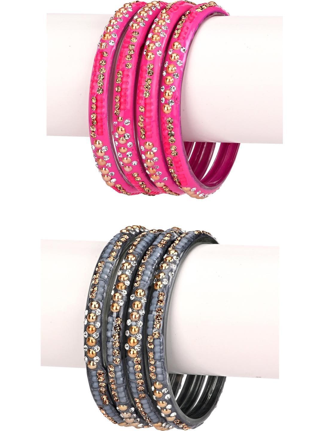 Buy Somil Stylish Glass Fashion Bangles/Kadas Perfect For Celebrations ...