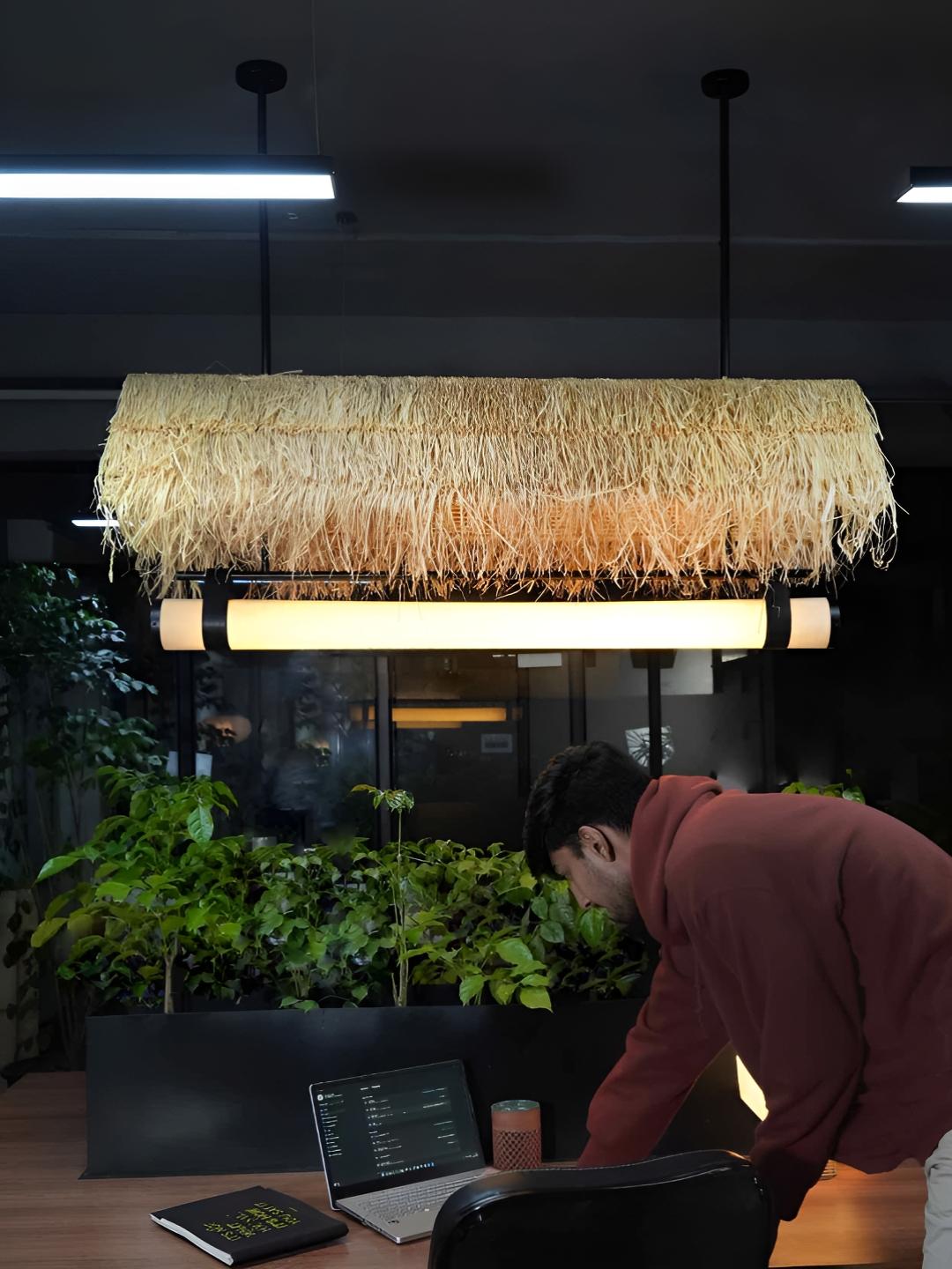 Buy Claymango Brown & Black Morocco Hut Wooden Ceiling Lamp - Ceiling ...