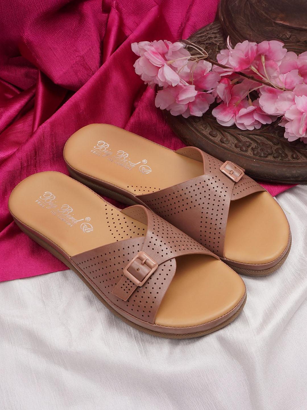 Buy BIG BIRD FOOTWEAR Women Open Toe Flats With Laser Cuts - Flats for ...