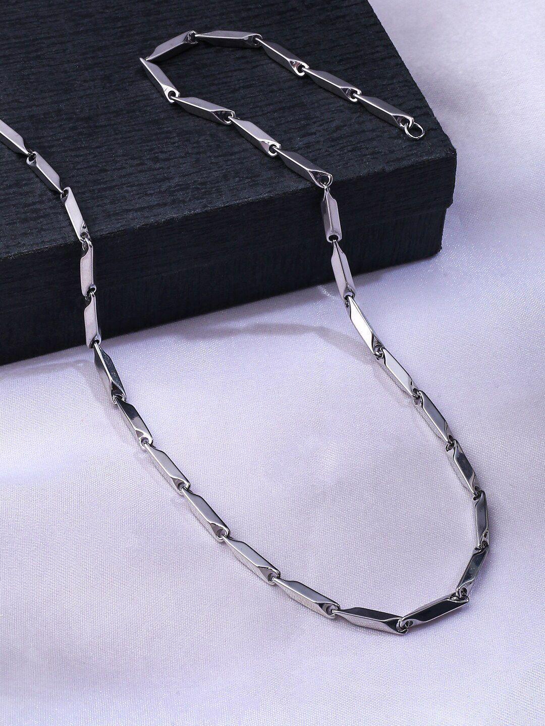 Buy Roadster Men Rhodium Plated Stainless Steel Bohemian Chain ...