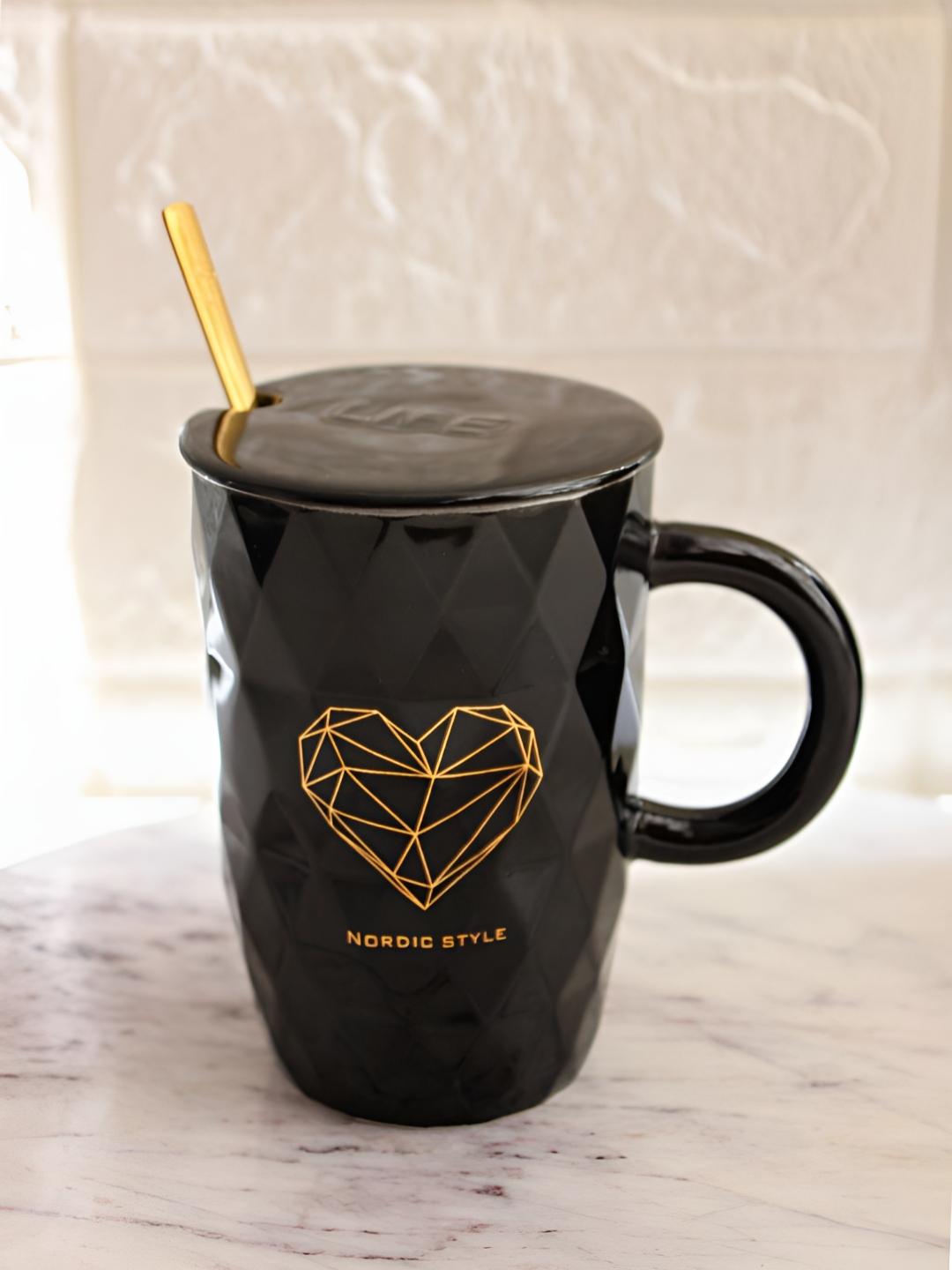 Buy Posh Pitara Black Ceramic Core Mugs - Cups And Mugs for Unisex ...
