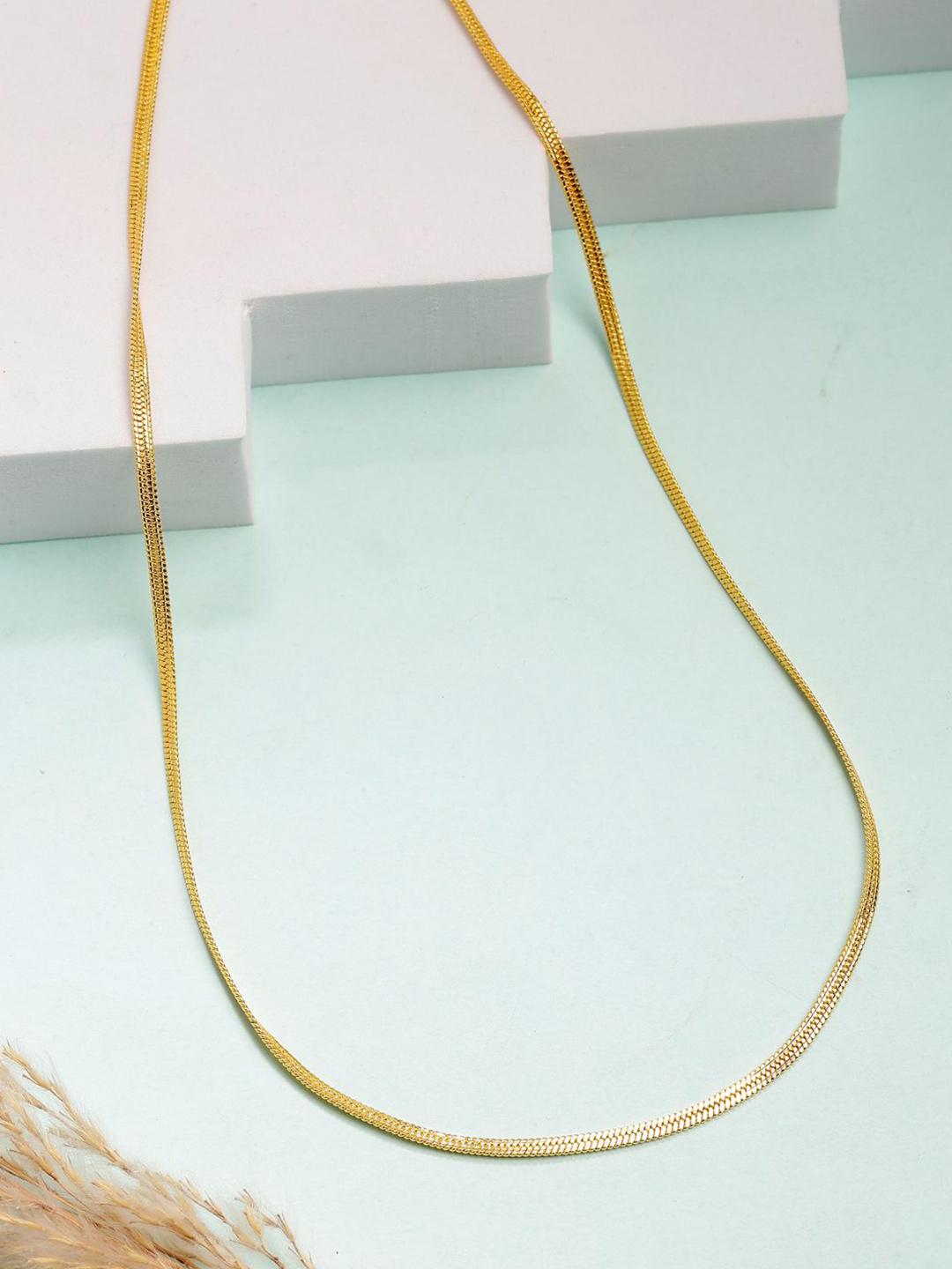 Buy Roadster Men Gold Plated Minimal Chain - Necklace And Chains for ...