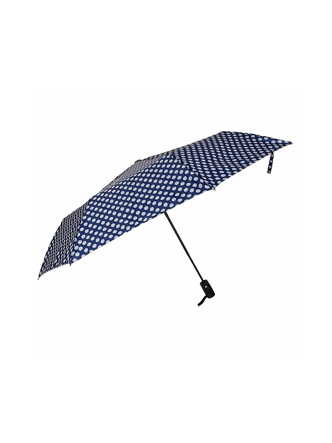 Buy FENDO Bobby Navy Blue & White Manual 3 Fold Umbrella - Umbrellas ...