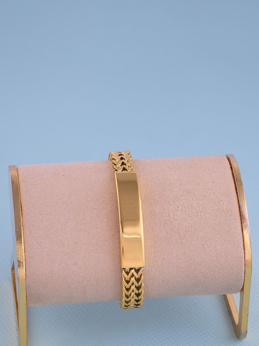 Buy GC PREMIUM JEWELLERY Men Gold Plated Link Bracelet - Bracelet for ...