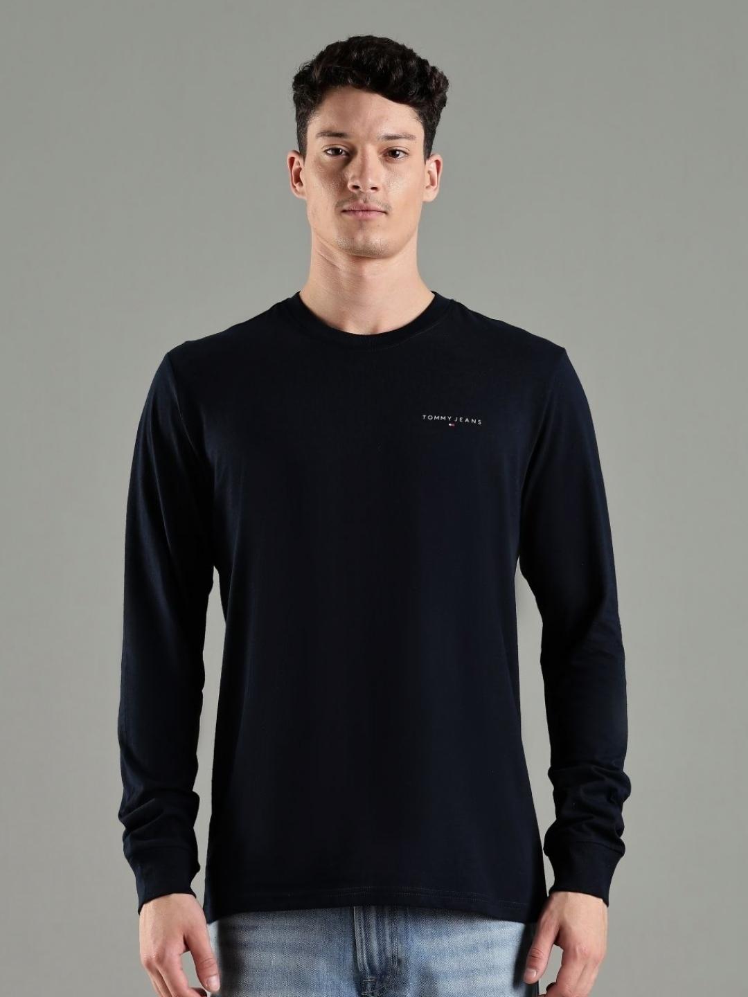 Buy Tommy Hilfiger Brand Logo Printed Slim Fit Cotton T Shirt - Tshirts ...