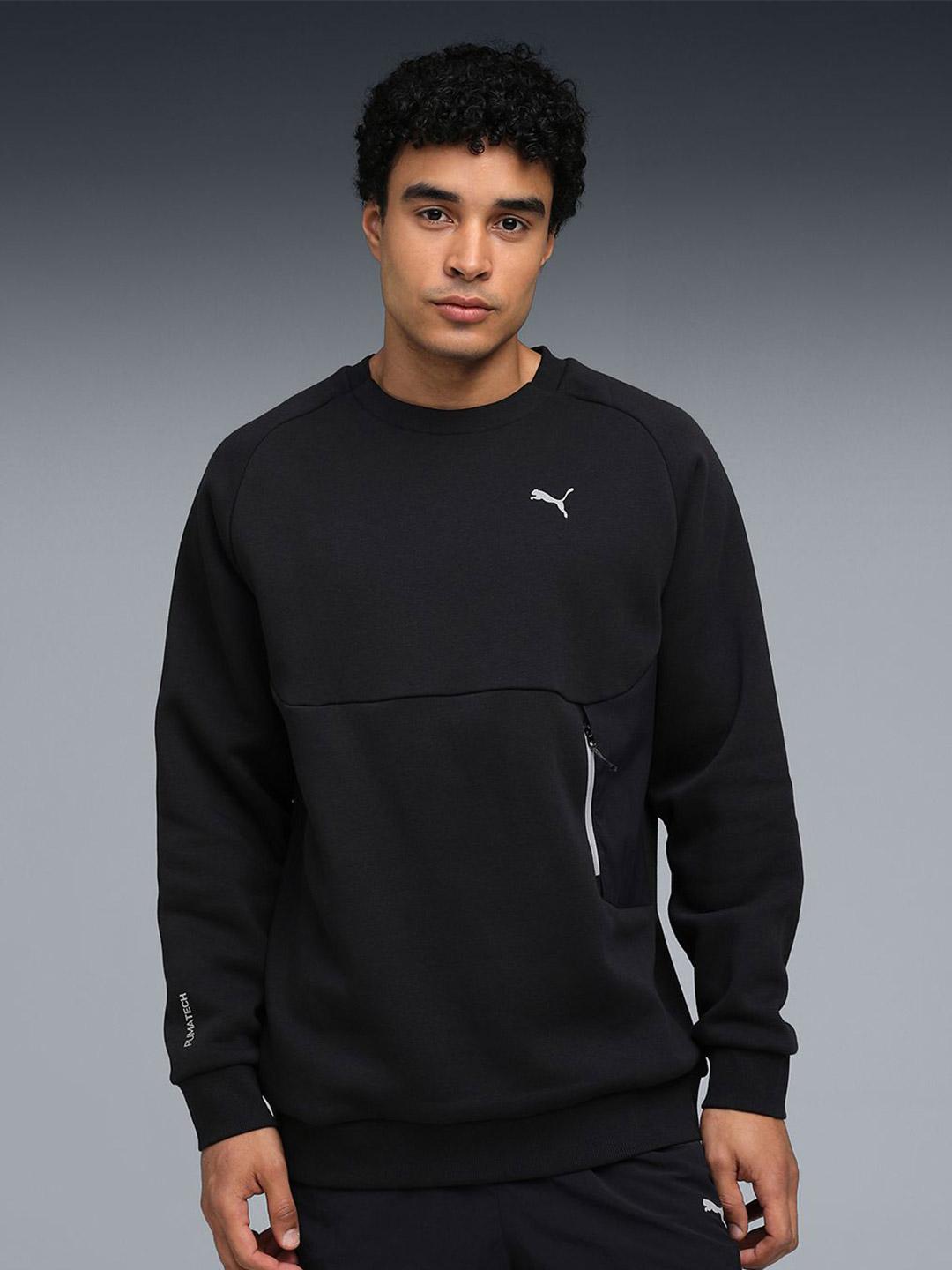 Buy Puma Tech Relaxed Crew Men Solid Sweatshirt - Sweatshirts for Men ...