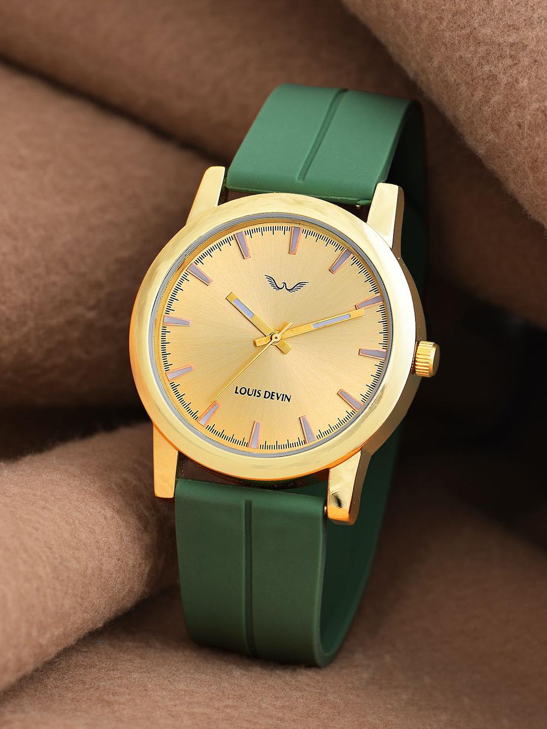 Buy LOUIS DEVIN Men Dial & Straps Analogue Watch LD GOLD074 GRN ...