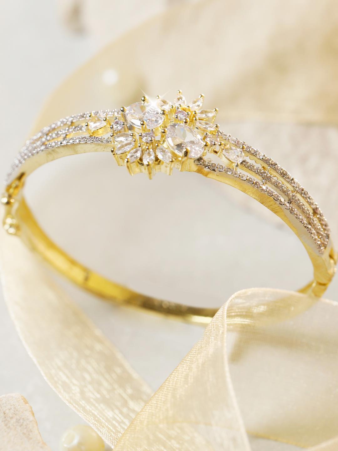 Buy Manuvi Jewels Gold Metal Bracelet - Bracelet for Women 34993773 ...
