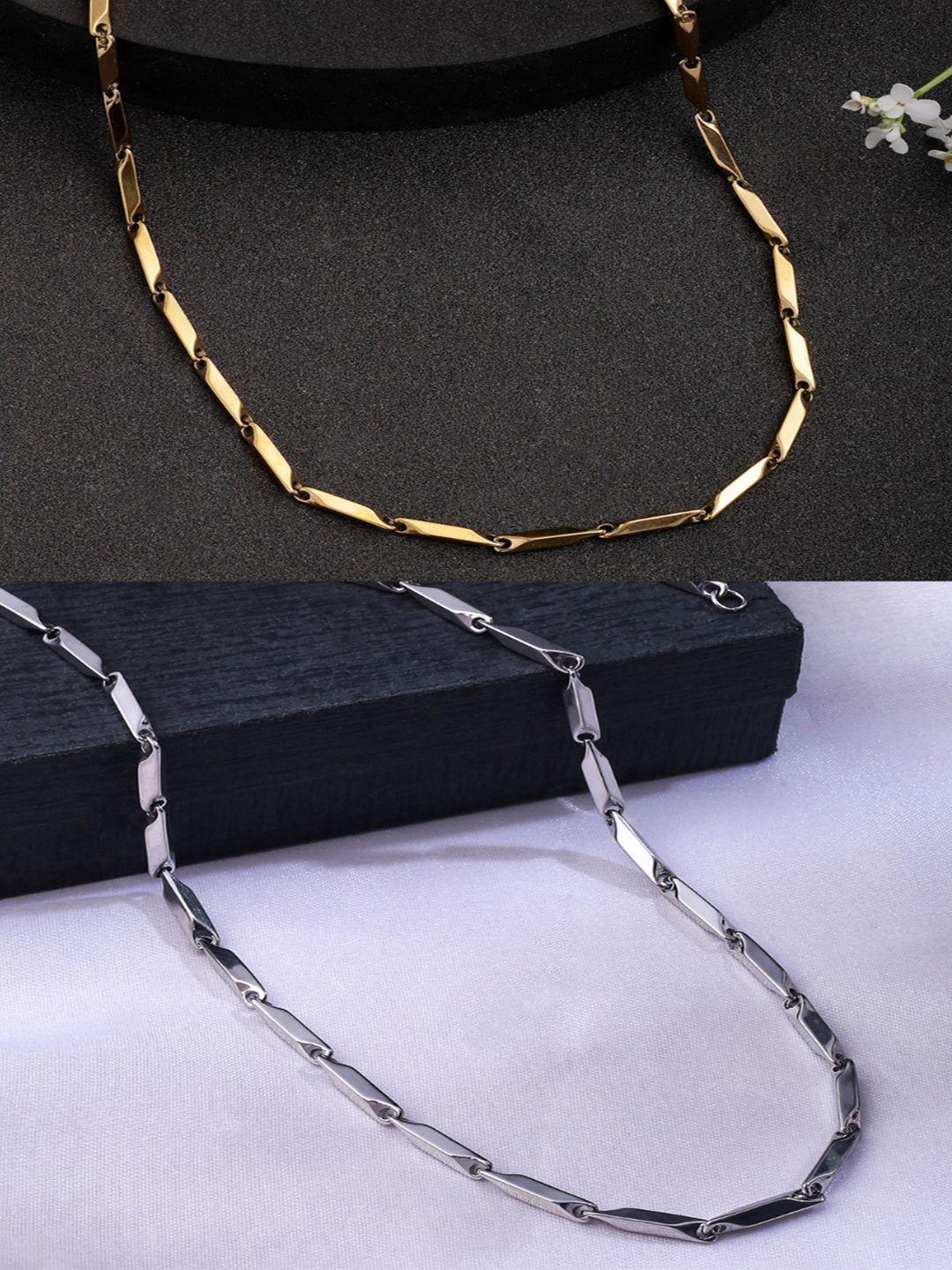 Buy The Roadster Lifestyle Co. Men Set Of 2 Gold Plated Minimal ...