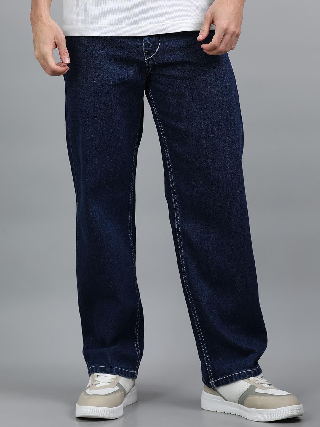 Buy Kolor Fusion Men Loose Baggy Fit Mid Rise Cotton Jeans - Jeans for ...