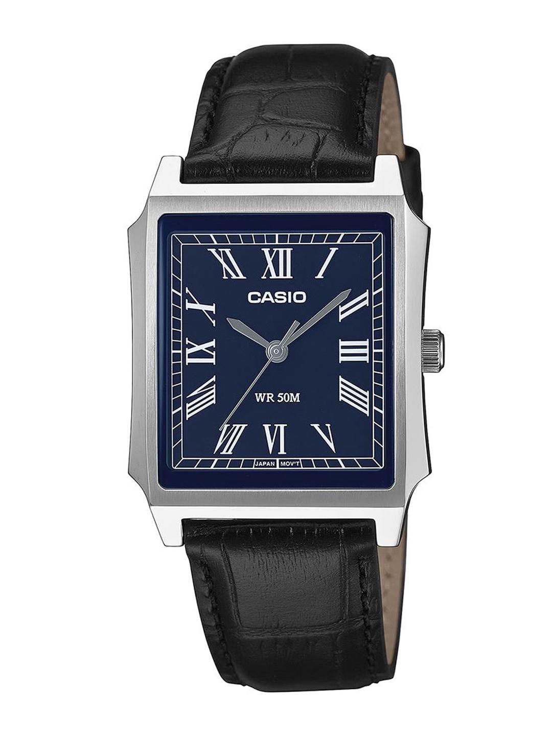 Buy CASIO Men Enticer Dial & Leather Cuff Straps Analogue Watch A2474 ...