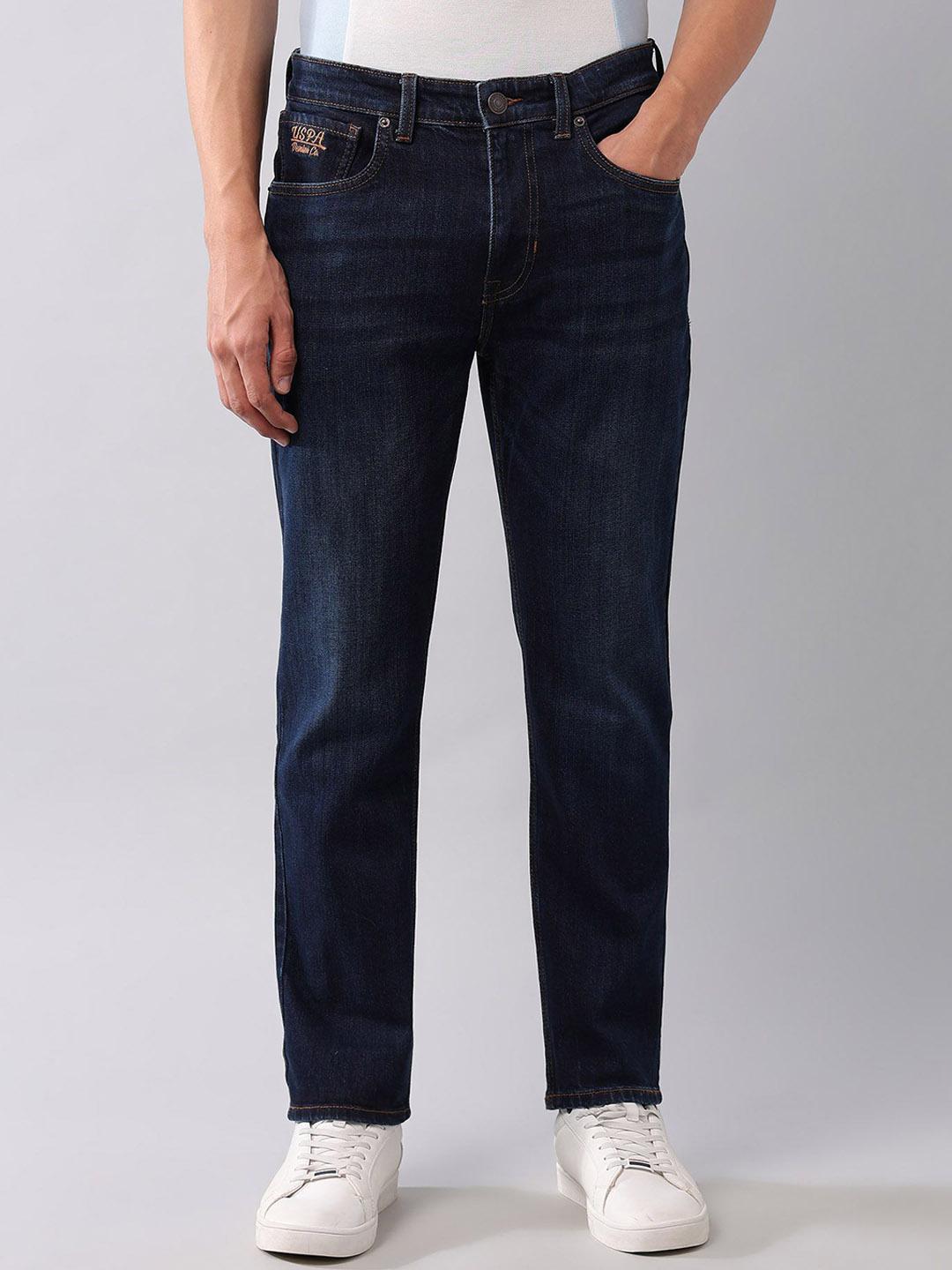 Buy U.S. Polo Assn. Denim Co. Men Slim Fit Mid Rise Heavy Fade Jeans ...