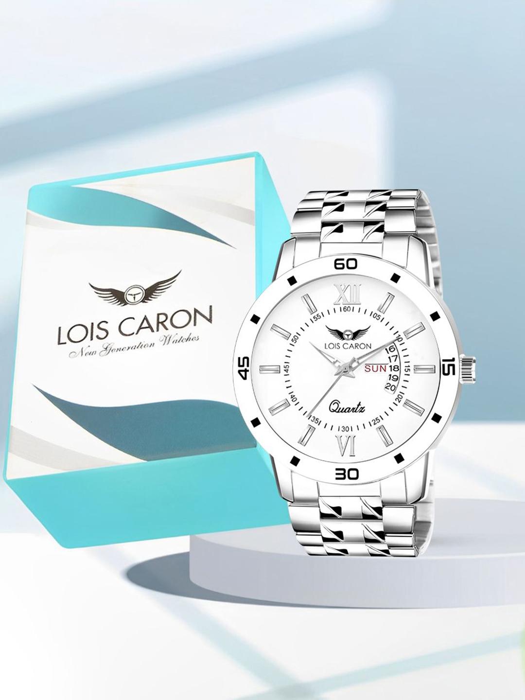 Buy LOIS CARON Men Dial & Stainless Steel Straps Analogue Watch LCS ...